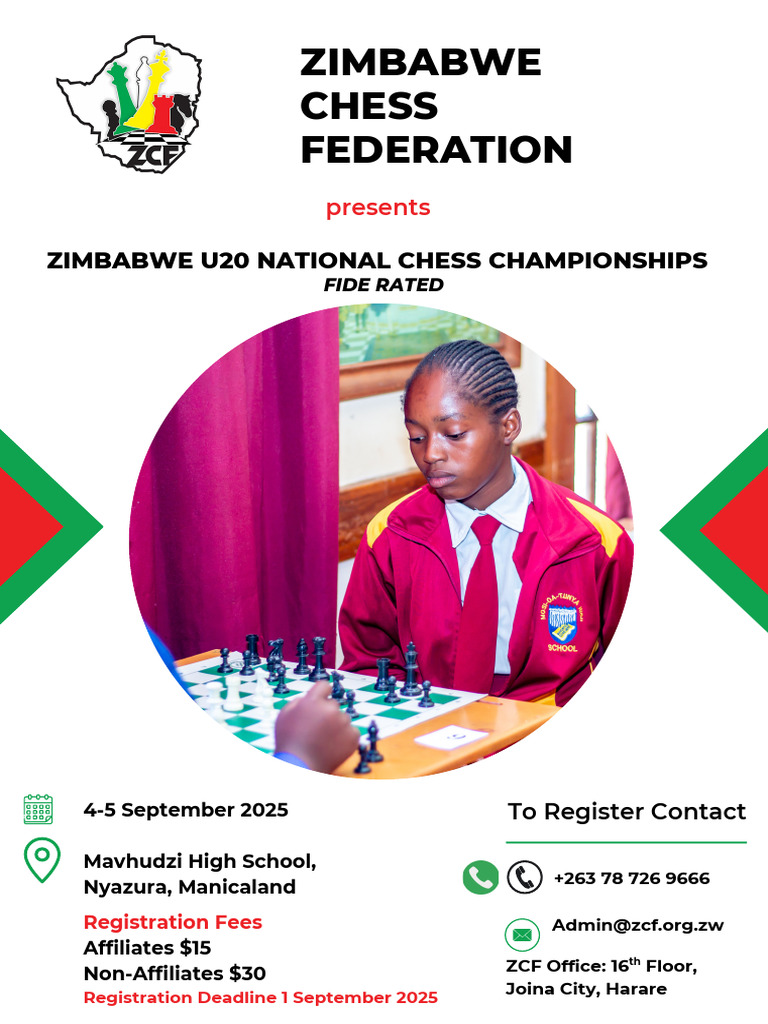 Zimbabwe U20 Chess Championship Invite | PDF | Arbitral Tribunal | Chess