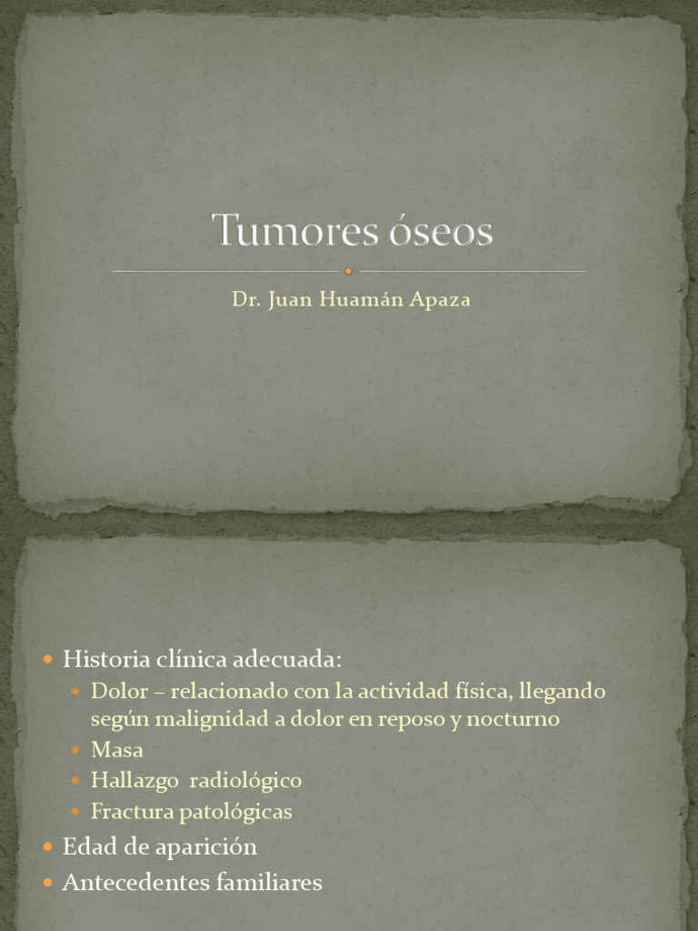 3 Tumores Óseos | PDF | Examen físico | Medicina CLINICA