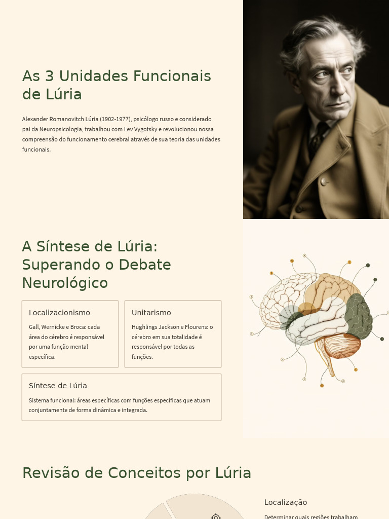 Três Unidades Funcionais de Lúria | PDF | Córtex cerebral | Cérebro
