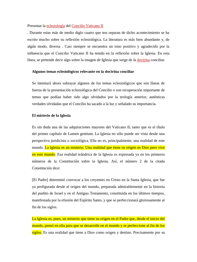 Eclesiologia Lección II | PDF | eucaristía | obispo