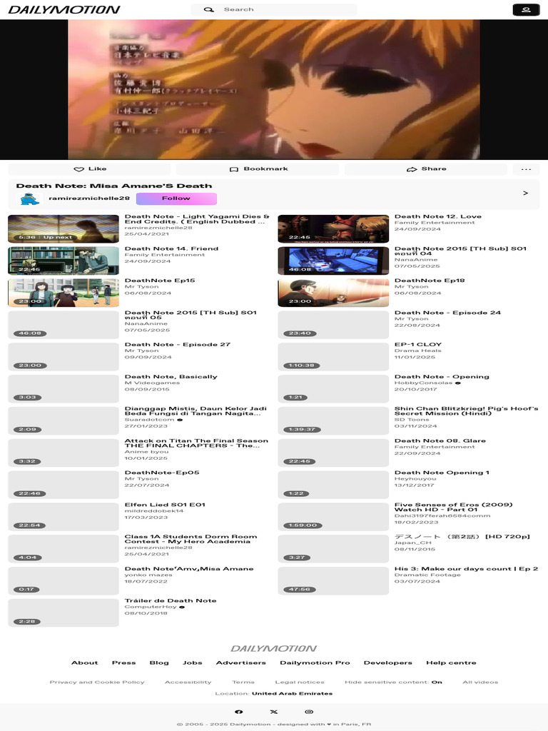 Death Note Misa Amane'S Death - Video Dailymotion | PDF