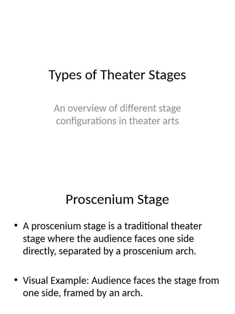 Overview of Theater Stage Types | PDF