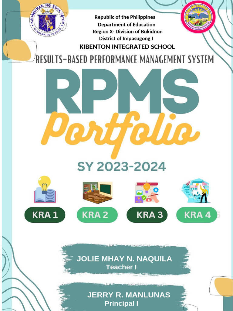 E-Rpms Portfolio (Design 2) 2023-2024 - Depedclick | PDF | Pedagogy | Learning
