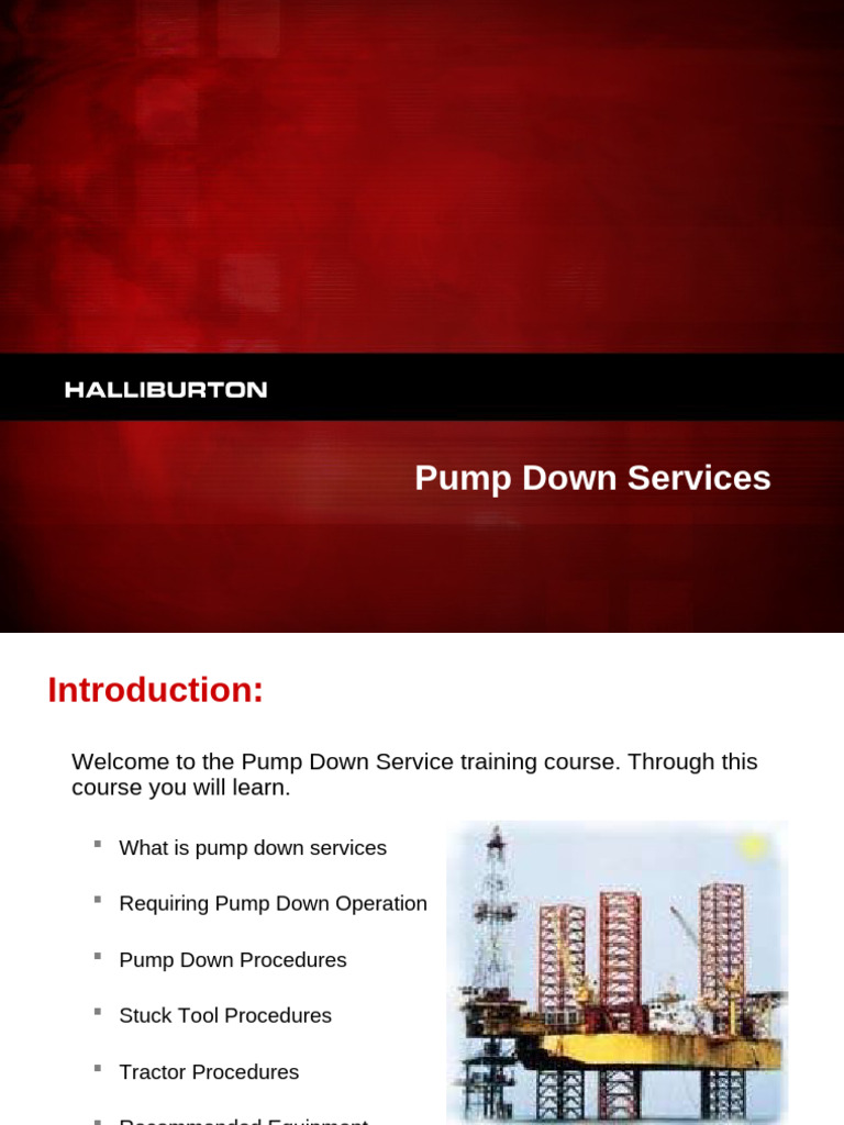 Pump Down Training Slides | PDF | Pump | Wireless