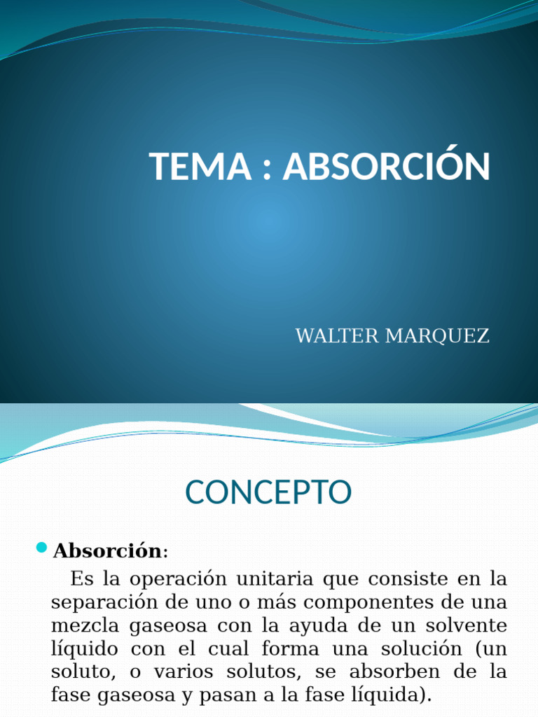 ABSORCION | PDF | Absorción (Química) | Química
