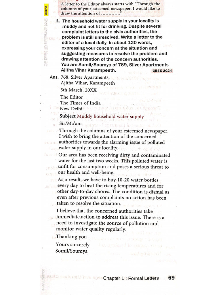Grade 10 English Letter Writing | PDF