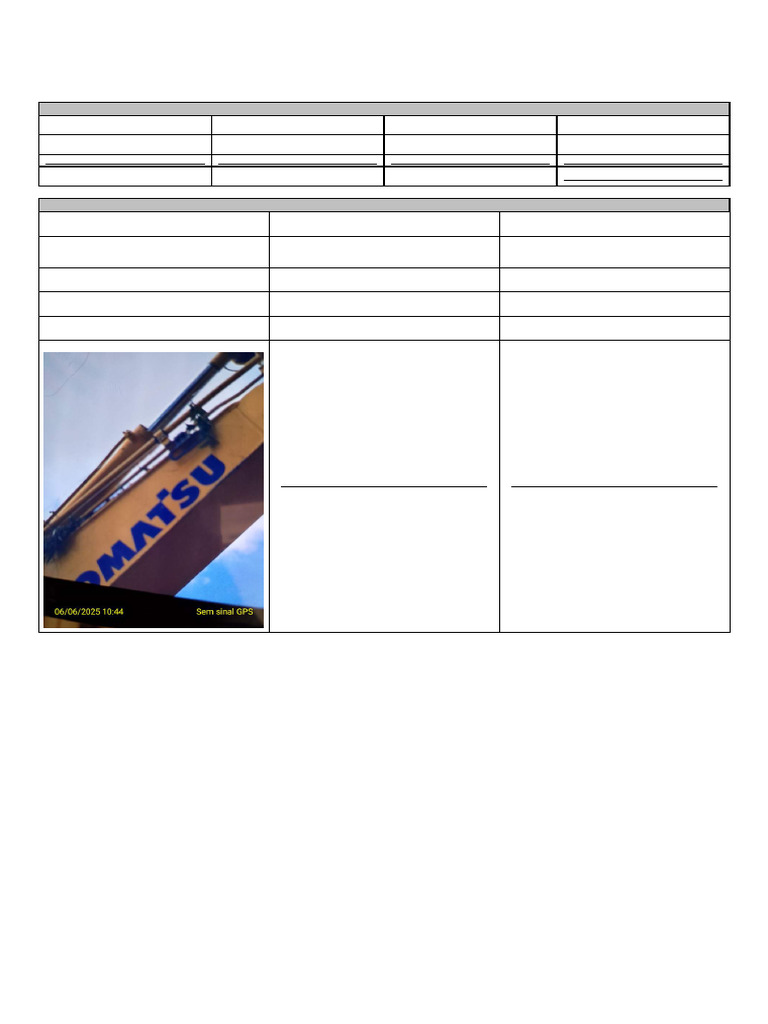 Analise de Falha Confiabilidade F-HVE-0501 HARVESTER KOMATSU HVE-0501 06 Jun. 2025 | PDF ...