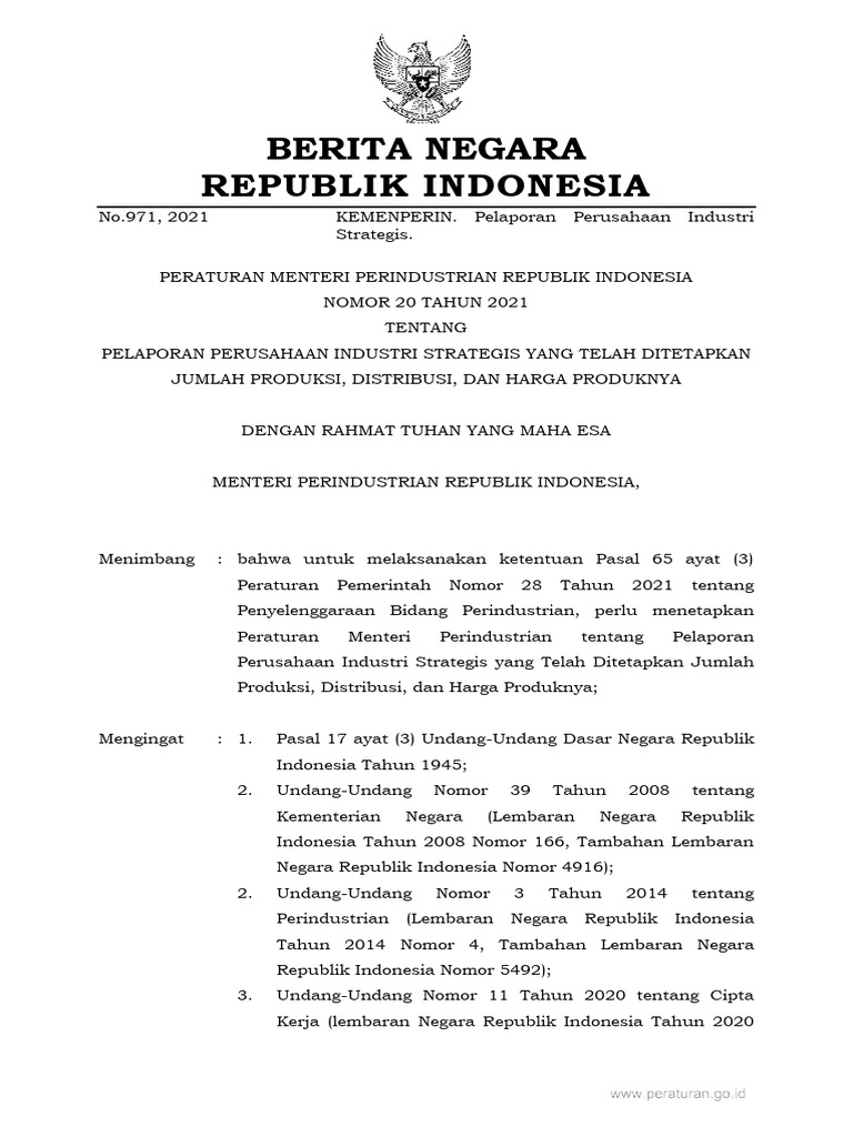 Pelaporan Perusahaan Industri Strategis | PDF