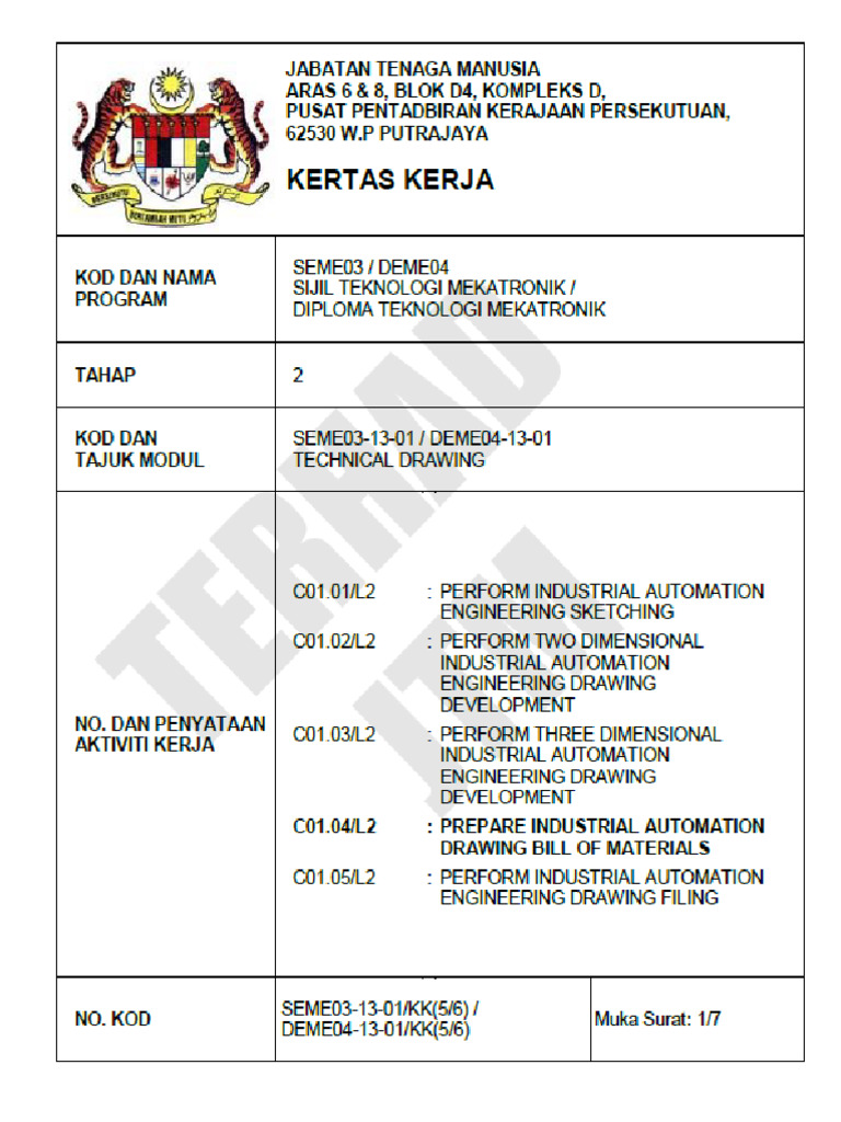 Kertas Kerja 5 | PDF