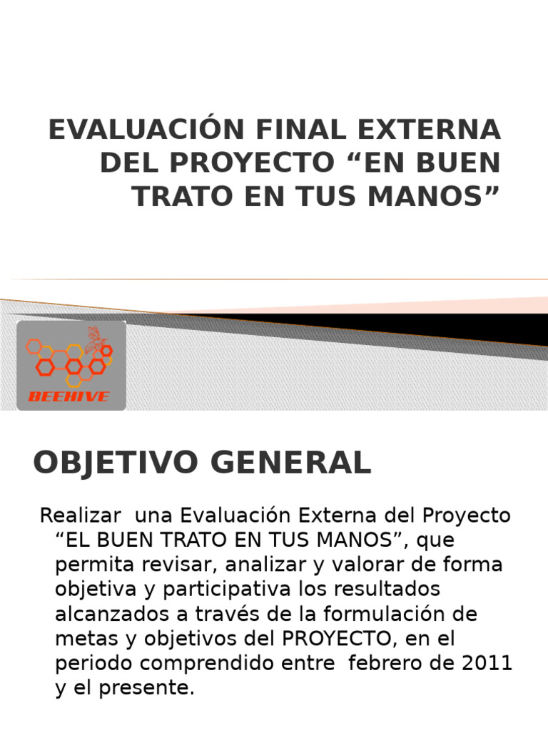 Evaluación Final Externa Del Proyecto SCSJ | PDF | Escuelas | Comunidad