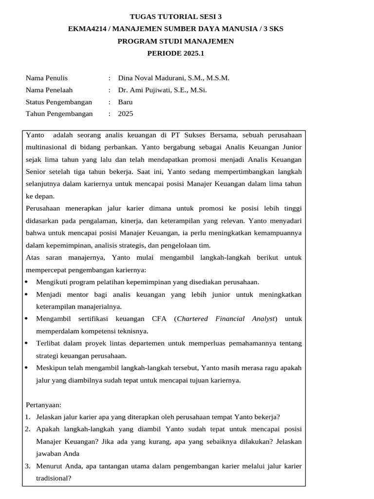 Tugas 3 Manajemen Sumber Daya Manusia | PDF