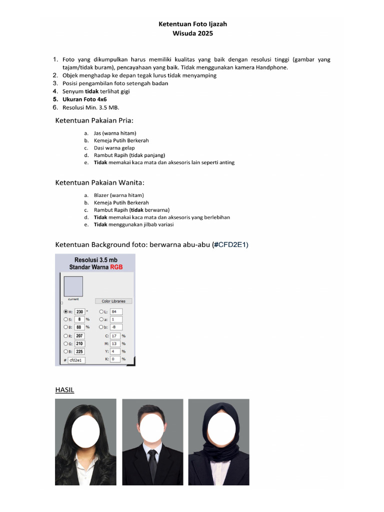 Pas Foto Wisuda | PDF