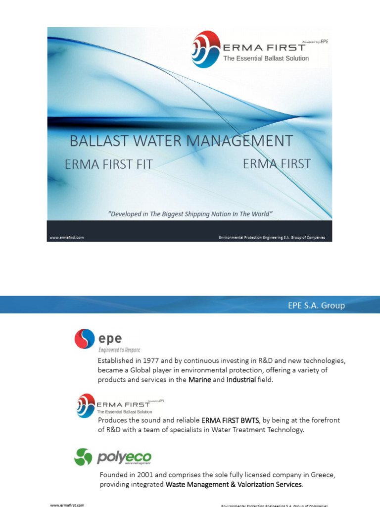 Erma - First - BWTS1 2016-10-20 | PDF | Materials | Physical Sciences