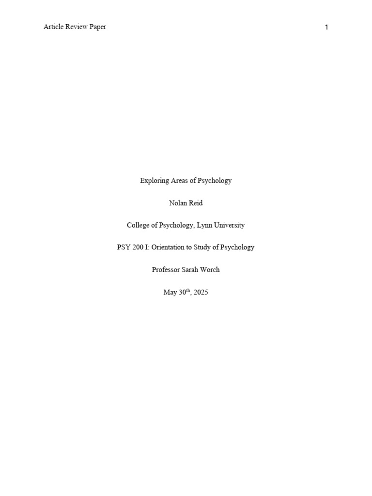 Article Review Paper | PDF | Knowledge | Experiment