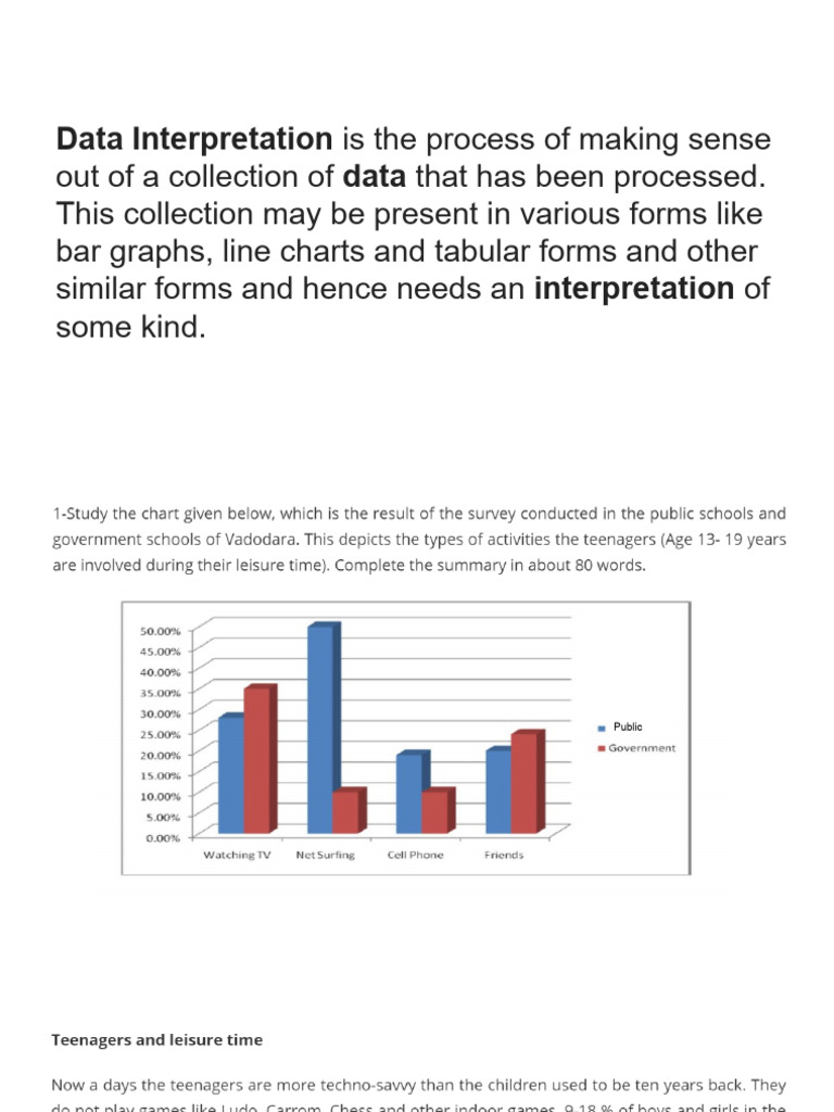 Data Interpretation Sample Passages | PDF | World Population | Economies