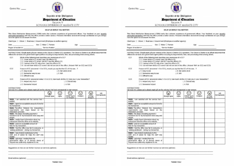 ARTA Prescribed Feedback Form | PDF