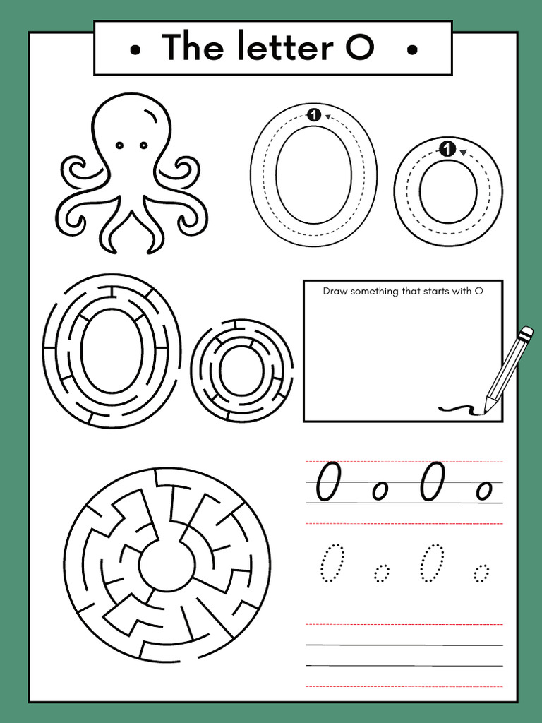 The Letter O Alphabet Worksheet | PDF