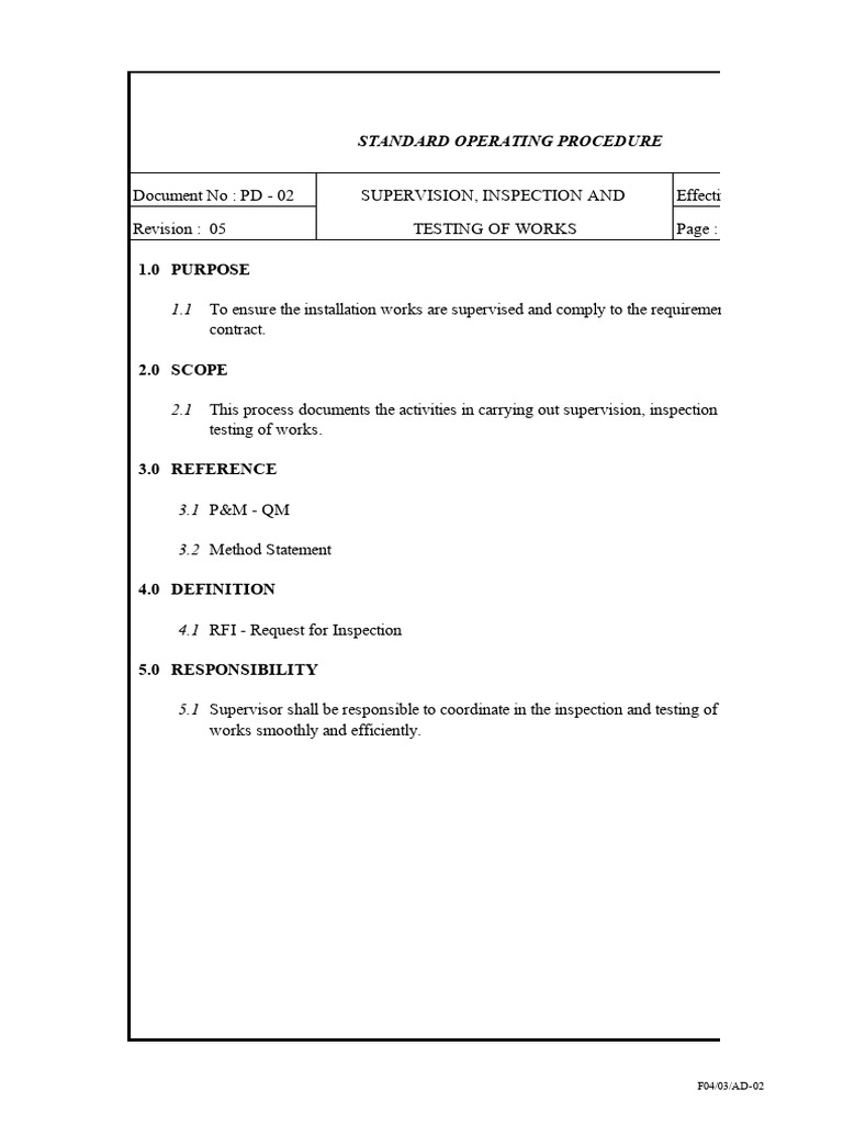 Supervision Testing Electrical Works | PDF | Specification (Technical ...