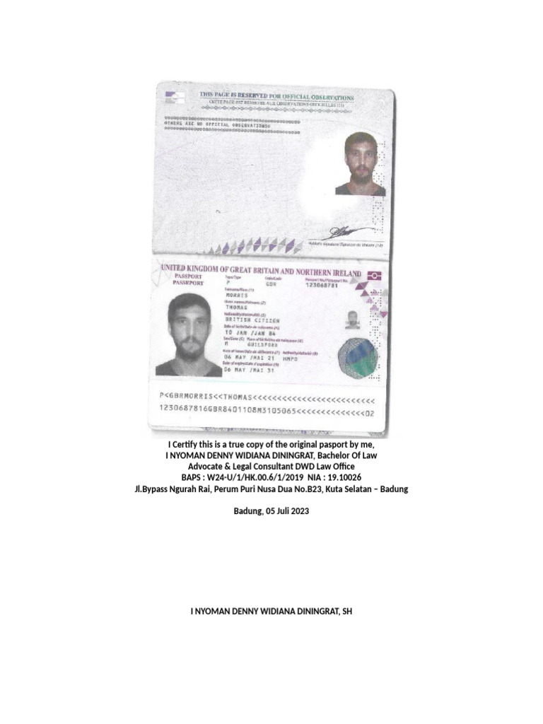 Certify Pasport | PDF