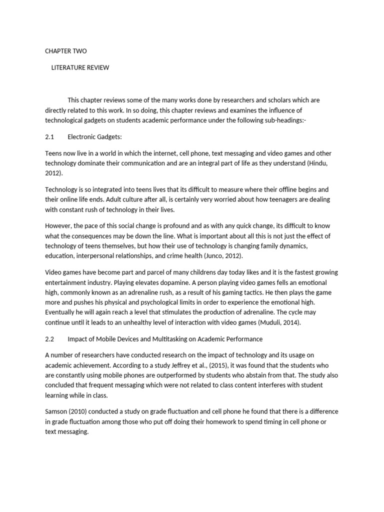 Impact of Gadgets Chapter 2 | PDF | Adolescence | Social Networking Service