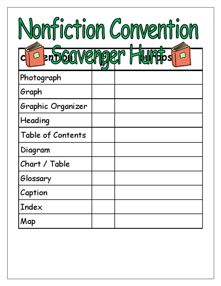 Convention Purpose: Photograph Graph Graphic Organizer Heading Diagram ...