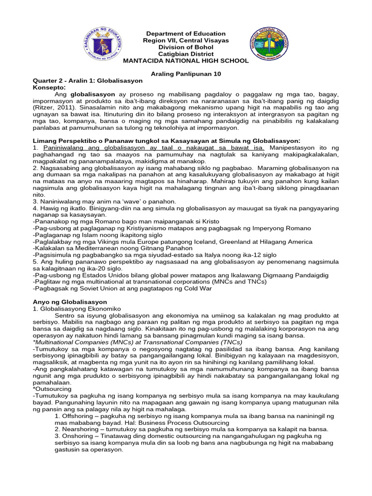 AP 10 - 2nd Quarter | PDF