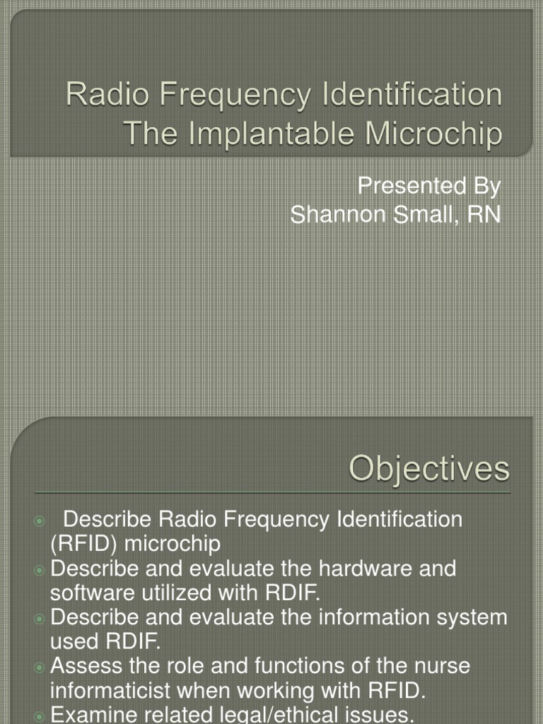 Radio Frequency Identification | PDF | Radio Frequency Identification ...