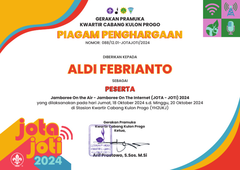 Sertifikat Jota Joti - Record-88 | PDF