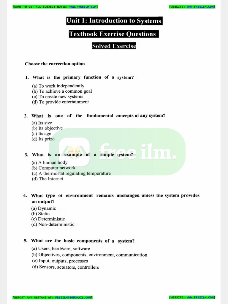 9th Computer New Ch1 Exercise | PDF