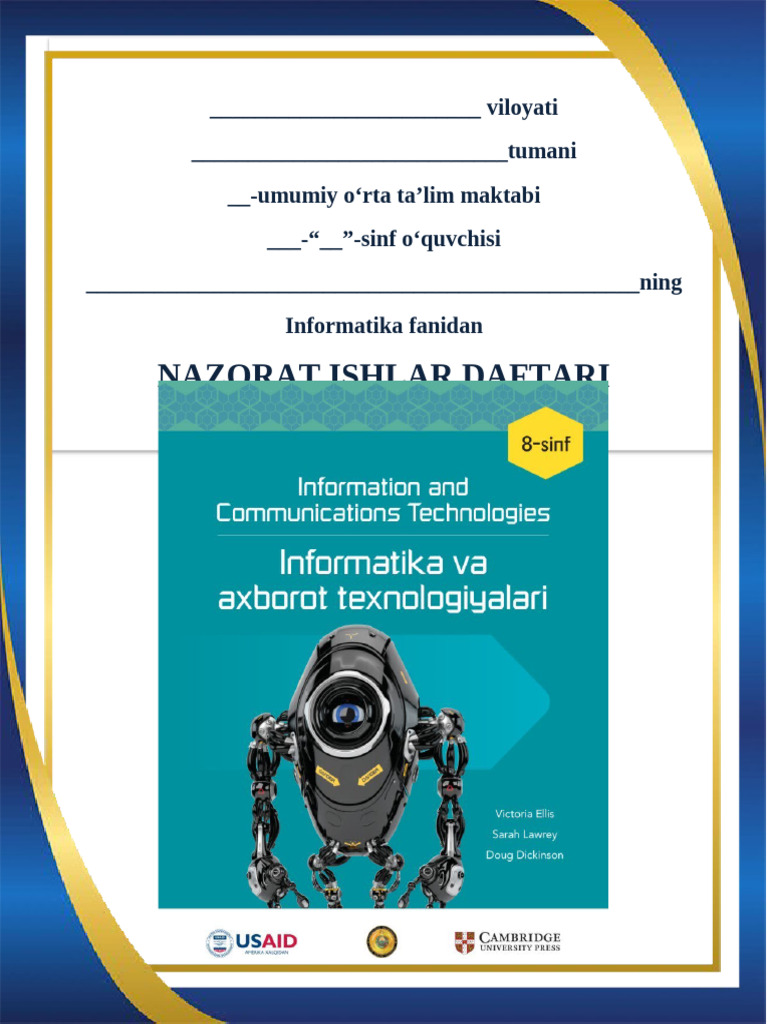 8-Sinf Informatika Test Yillik Admin | PDF