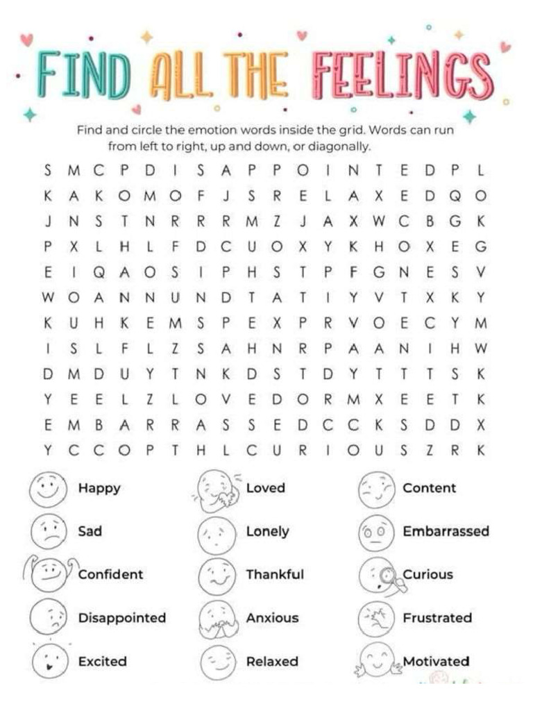 Feelings Sopa de Letras | PDF