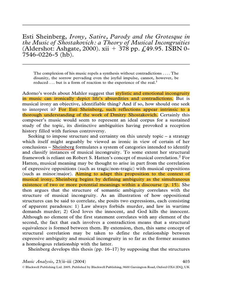 Esti Sheinberg Irony Satire Parody and T | PDF | Irony | Satire