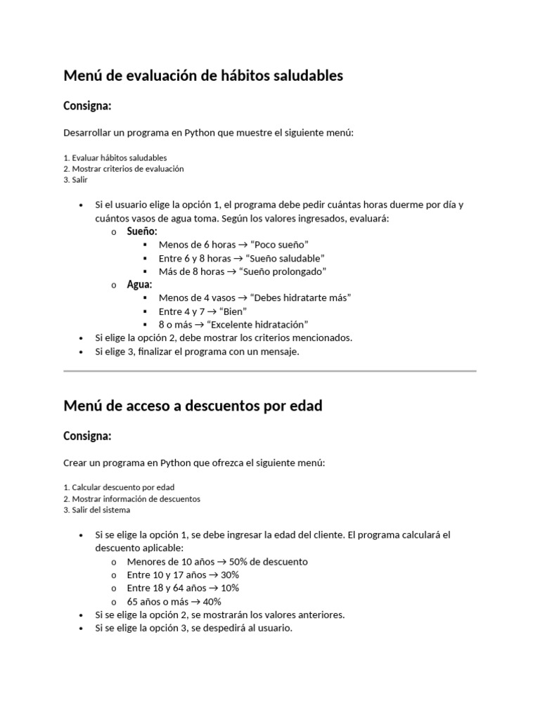 TPnº4 Ejercitacion Python Cond | PDF
