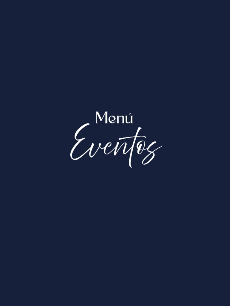 Menú Eventos | PDF | Pancho | Cocina occidental