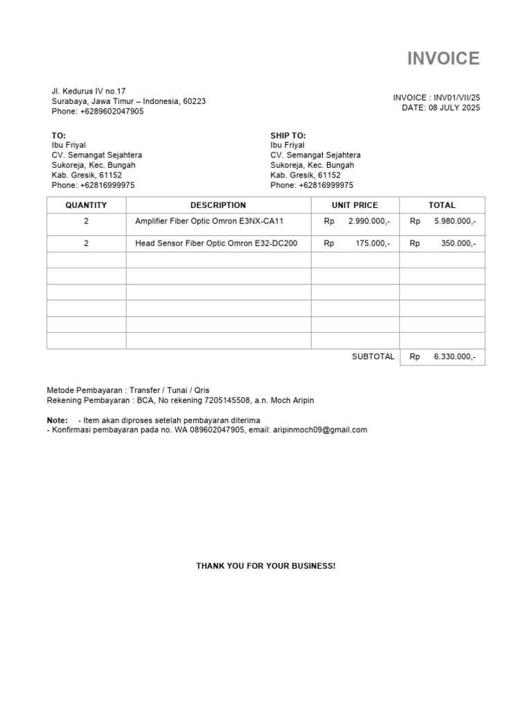 Invoice: TO: Ship To | PDF