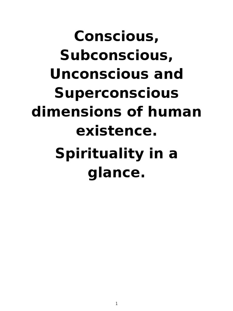 Exploring Human Consciousness Dimensions | PDF | Self-Improvement