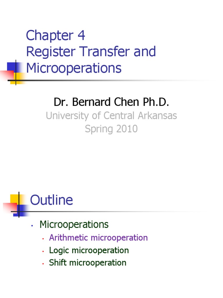 Register Transfer and Microoperations | PDF | Arithmetic | Computer Architecture