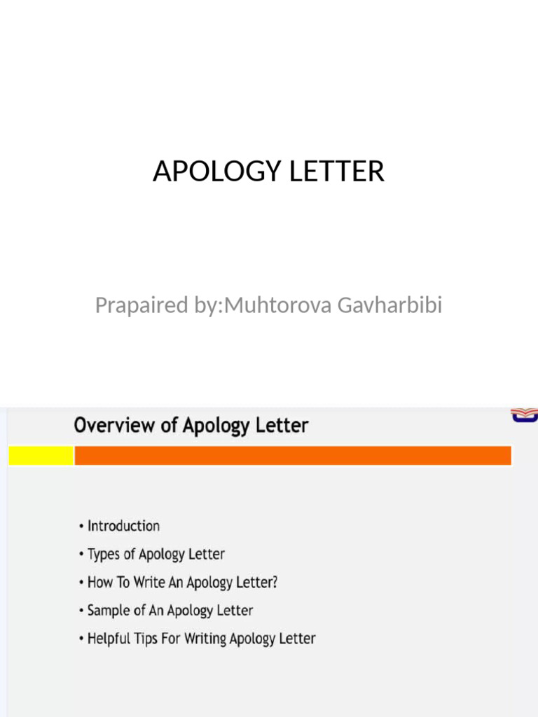 Apology Letter | PDF