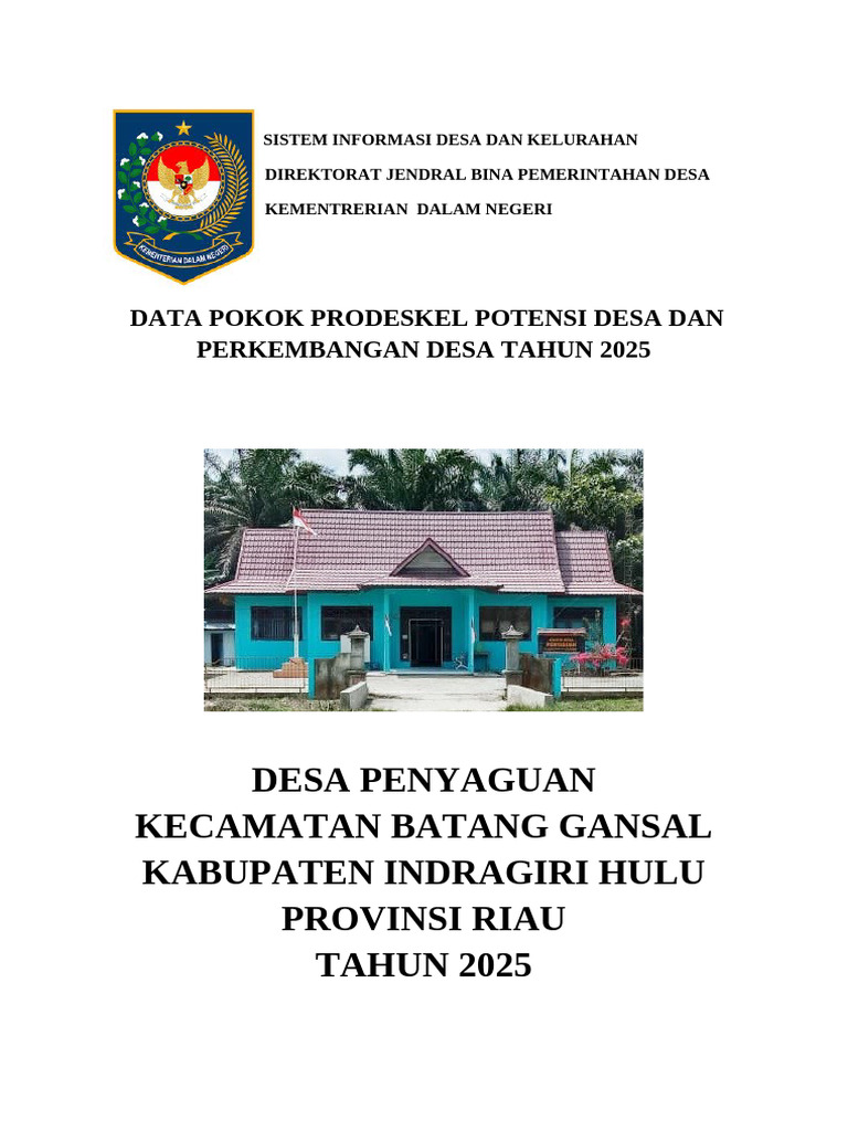 Cover Profil Desa Penyaguan 2025 | PDF