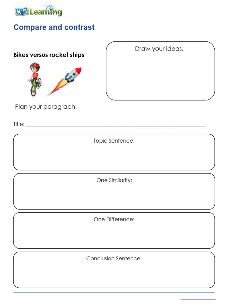 Grade 3 Writing Compare Contrast FGQ | PDF