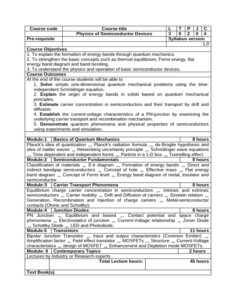 Class 12 Semiconductor Physics Notes | PDF | Semiconductors | Quantum ...