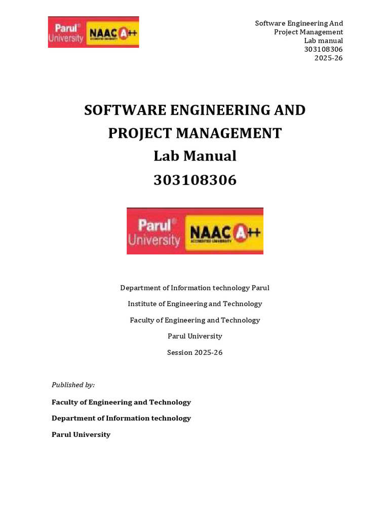Sepm Lab Manual For Student | PDF | Use Case | Project Management