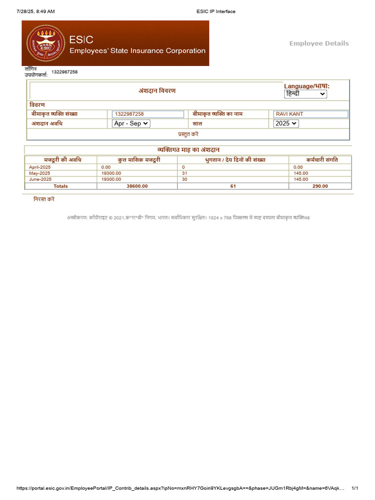 ESIC IP Interface | PDF