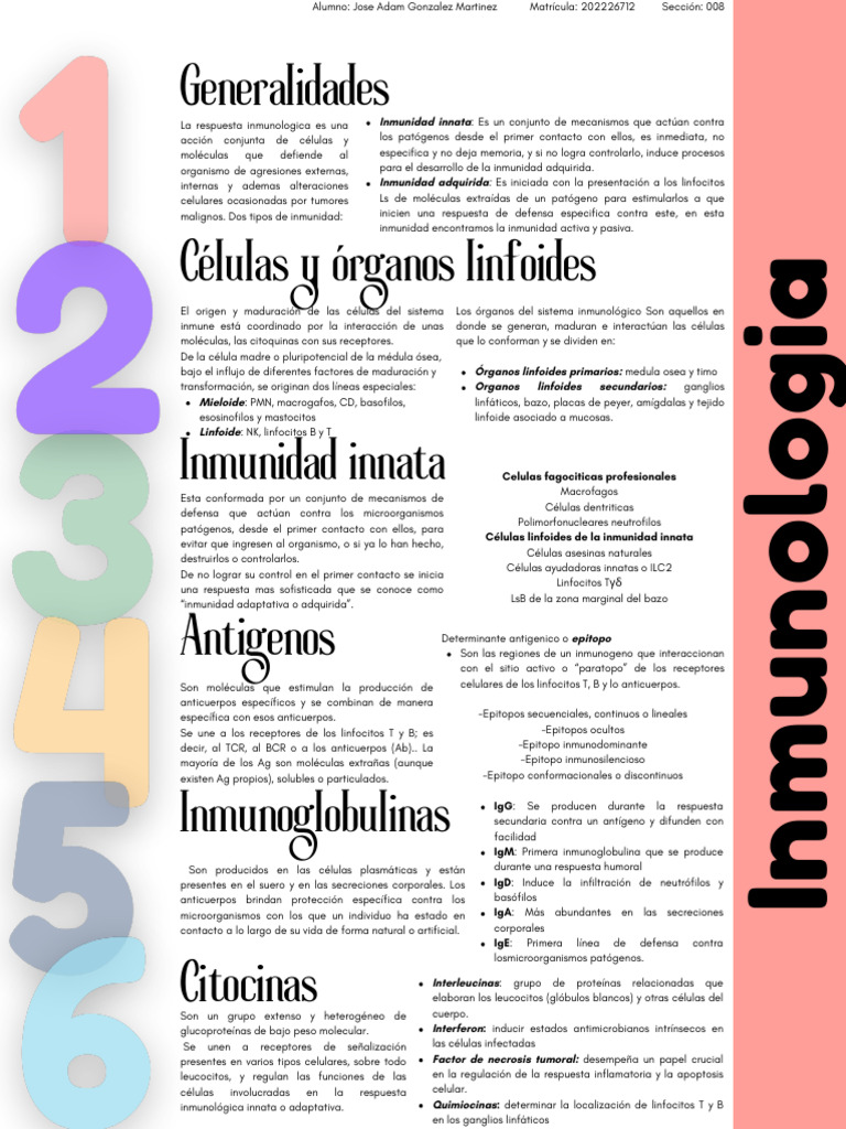 Trabajo Final de Inmuno | PDF | Sistema inmune | Linfocitos