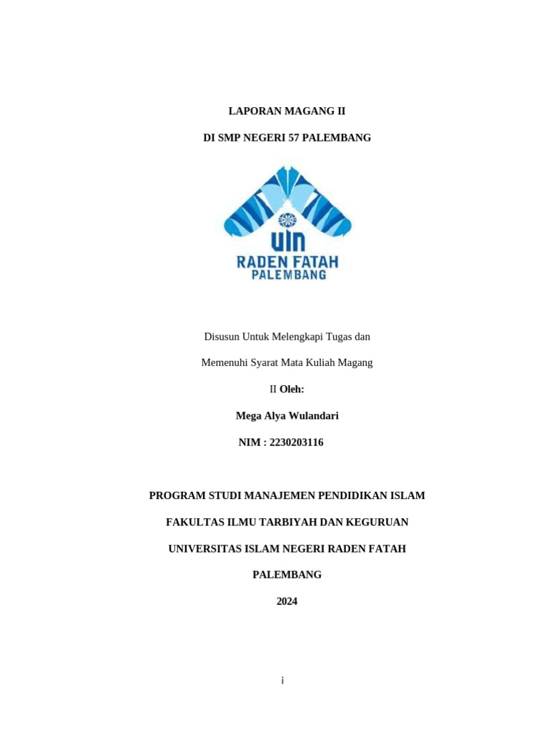 Laporan II Mega Alya Wulandari (SMPN 57 PLG) | PDF