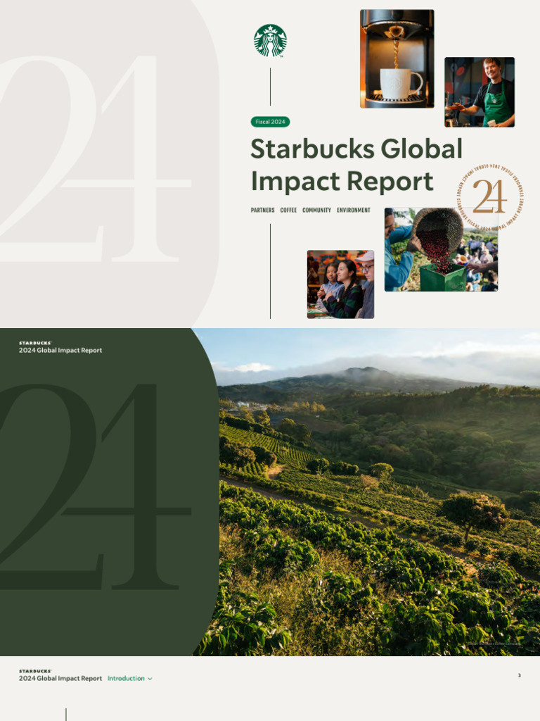 Starbucks Fiscal 2024 Global Impact Report | PDF | Starbucks | Sustainability