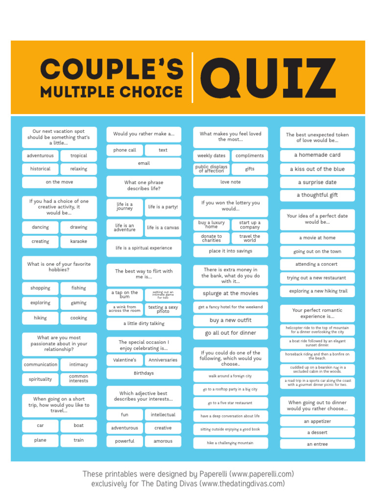 Couples Date Night Quiz and Interview | PDF