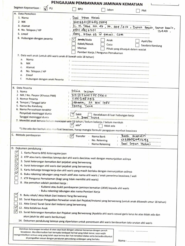 Form BPJS | PDF