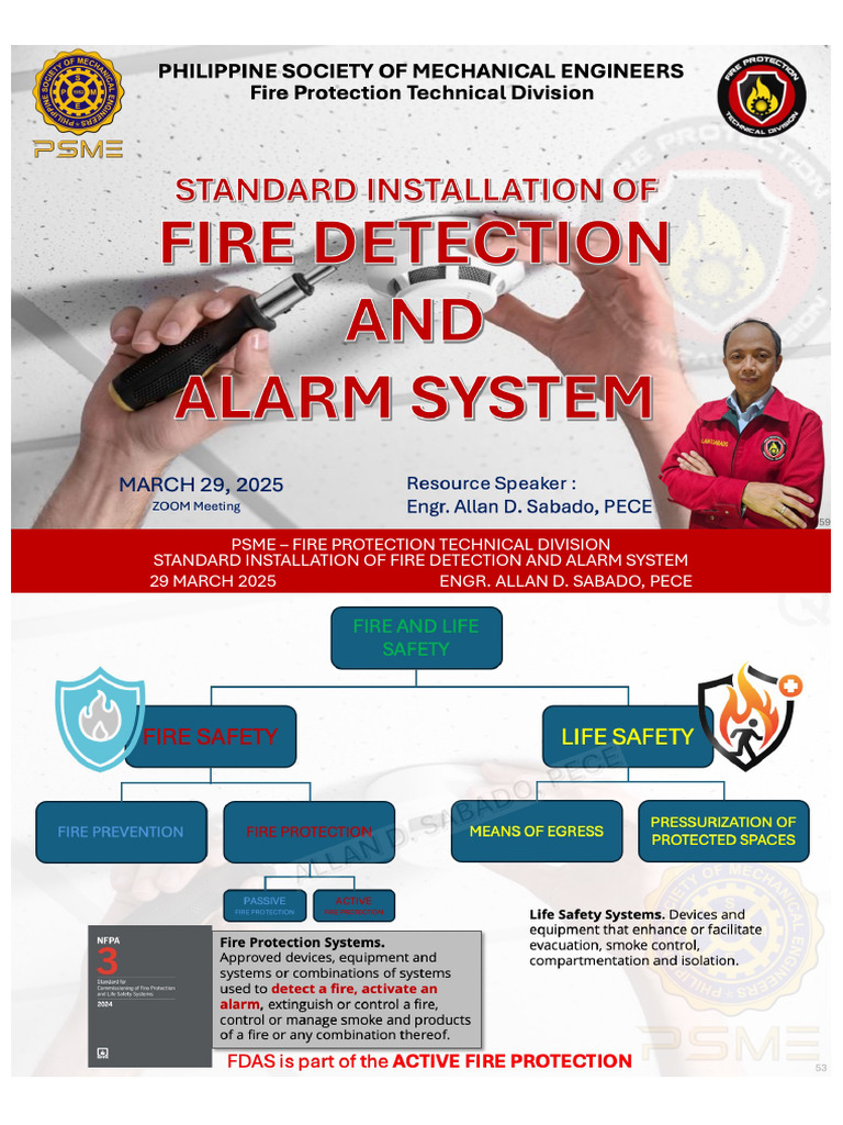 PSME FPTD Standard Installation of FDAS 032925 Attendee | PDF