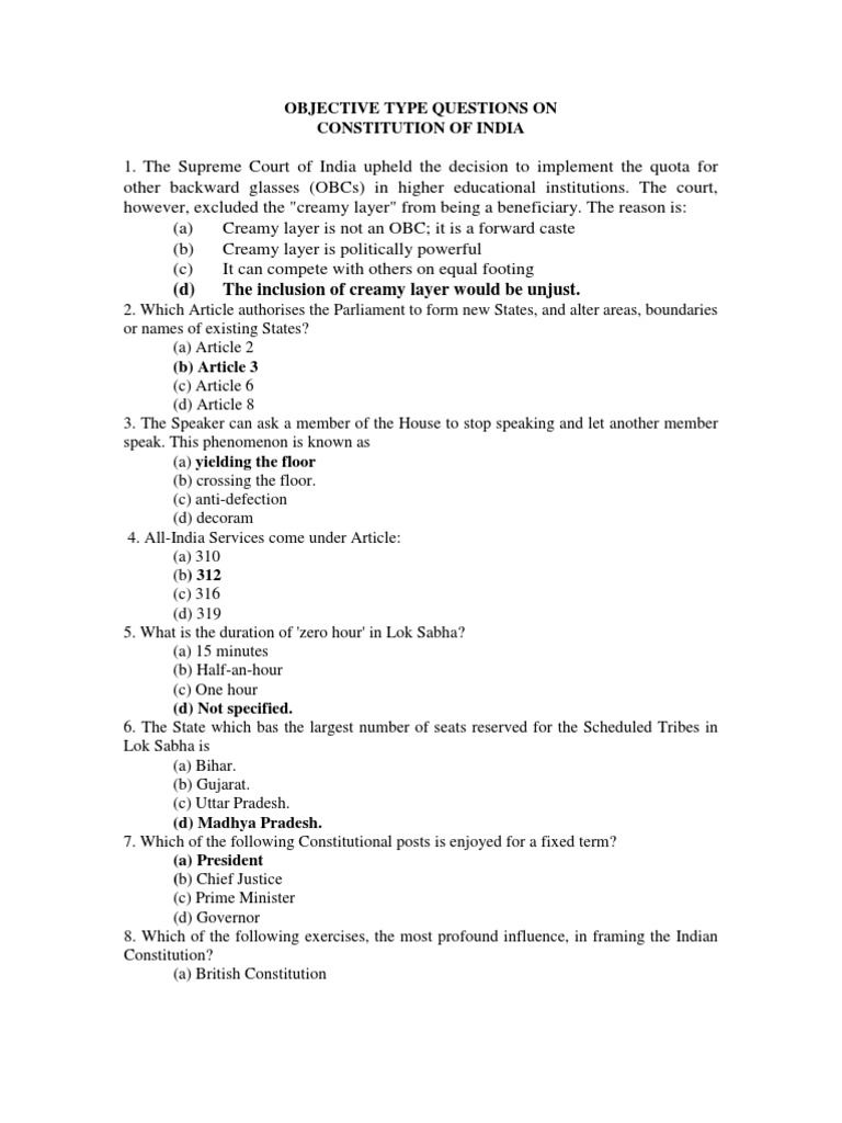 CLAT Model Paper | PDF